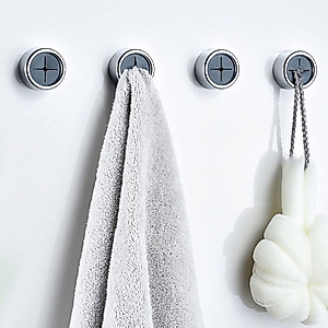 Kitchen Towel Hooks Round Self Adhesive Dish Towel Holder Wall Mount Hand Towel Hook Tea Towel Rack Hanger for Cabinet Door