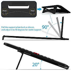 XPPen AC41 Graphics Tablet Stand Drawing Tablet Stand Laptop Stand Mobile Device Stand Holder for XPPen Artist12, Artist13.3, Artist15.6, Artist15.6 Pro, Suitable for 10-15.6" Device