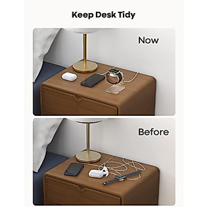 Acrylic Watch Stand for Apple Watch Charger - Lamicall Desk Watch Charging Dock, Transparent Clear iWatch Charger Holder Nightstand, Fit for All Apple Watch, Series SE, Ultra, 10/9/8/7/6/5/4/3/2/1