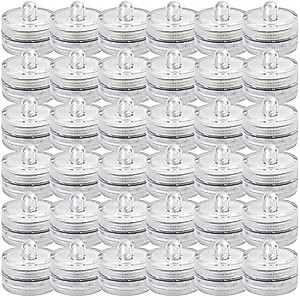 Newhouse Lighting LED Tea Lights Realistic and Bright Battery Flameless Candles, Party Water, White 36-Pack