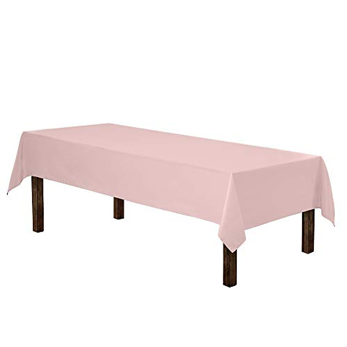 Gee Di Moda Rectangle Tablecloth - 60 x 126 Inch | Pink Rectangular Table Cloth for 8 Foot Table in Washable Polyester | Great for Buffet Table, Parties, Holiday Dinner, Wedding & Baby Shower