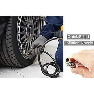 LDCRE Tire Air Chuck with Clip Adapter, Brass Locking Tire Inflator Nozzle Adapter Connect, No Leakage Tire Chucks for Vehicle Inflator Compressor Pump Connect Accessories Tool 8mm 2Pack