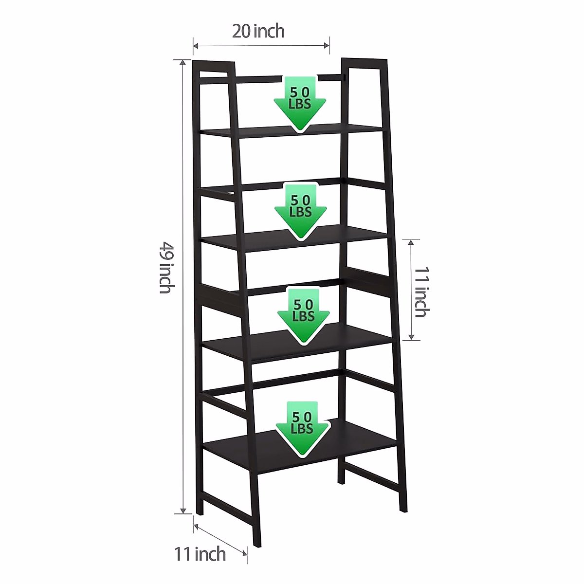 ZHOMUD Bookshelf, 4-Tier Multipurpose Shelf/Display Rack/Storage Shelf/Bookcase for Living Room, Bedroom,Home Office,Kitchen