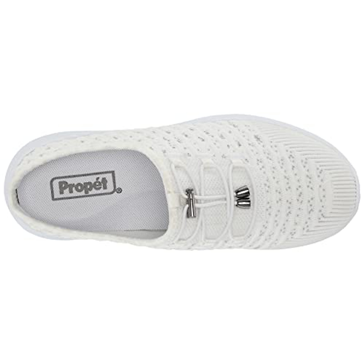 Propét Women's TravelBound Slide Sneaker, White Daisy, 6.5 XX-Wide