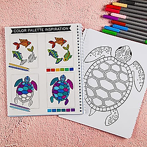 Large Print Easy Color & Frame - Under the Sea (Stress Free Coloring Book)