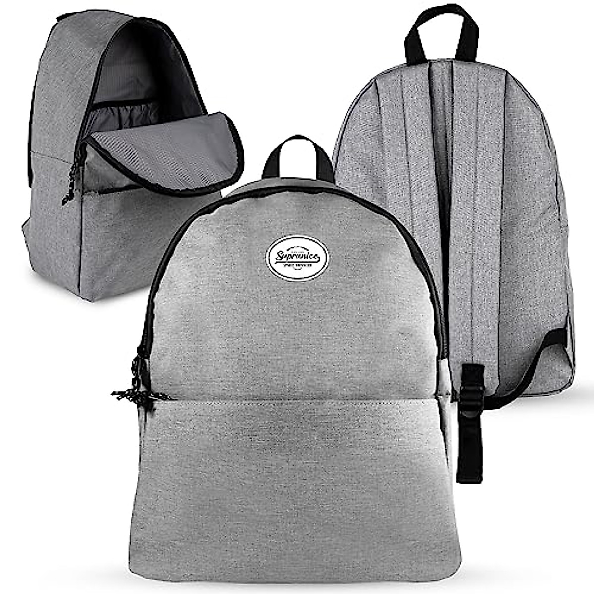 SUPRANICE Everyday backpack for boys girls millde high school, leisure, work - with 13" laptop compartment, 18 L, Comfortable Well Padded Lightweight Day Pack for Men Women