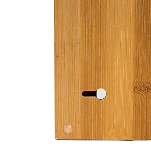 Bamboo 2 in 1 Roll Organizer, Dispenser, and Cutter. Holds Standard 12 inch Rolls. Works with Aluminum Foil, Plastic Wrap, Wax Paper, Parchment Paper