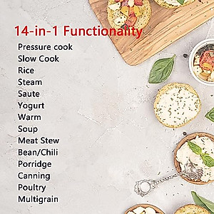 KINGBULL 8 Quart 12-in-1 SS Electric Pressure Cooker, Multi-Use Slow Cooker, Rice Cooker, Steamer, Sauté, Yogurt Maker, Warmer &Delay Start,LED Screen& Manual,Silver