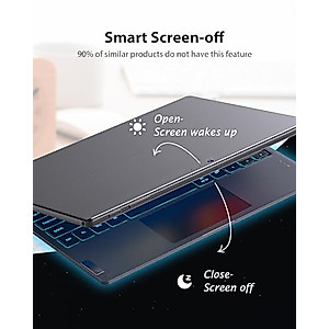 Inateck Surface Pro 7 Keyboard, Bluetooth 5.0, 7-Color Backlight, Compatible with Surface Pro 7/7+/6/5/4, KB02026 Gray