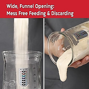 KneadAce Pro Sourdough Bread Starter Kit - 34 oz Large Capacity Sourdough Starter Jar with 5 unique features for the perfect sour dough bread & sourdough starter kit - sourdough bread baking supplies