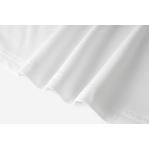 Kindcall Long Sleeve Mock Turtleneck Stretch Slim T Shirt Layer Top White Medium