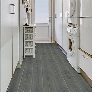 Peel and Stick Flooring Wood Plank Vinyl Flooring 35.4 in X 5.9 in Super Easy to Install 10 Pieces