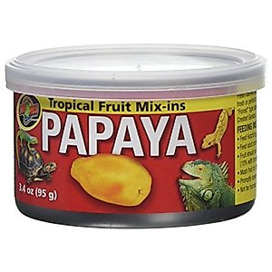 Zoo Med Tropical Fruit Mix-ins Papaya Reptile Food, 3.4-Ounce