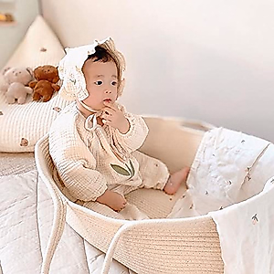 Wallfire Baby Sleeping Basket Portable Mewnorn Moses Basket Bassinet Cotton Rope Baby Nest Bed