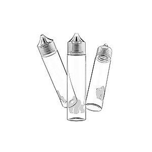 BOTTLES - Chubby Gorilla - 60ML LDPE SOFT Unicorn Bottle - Clear Natural 10 pack