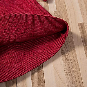 Toddler Baby Girls Knitted Long Sleeve Ruffles Sweater Dress Outfits Winter Warm Tops Clothes (Red, 4-5 Years)