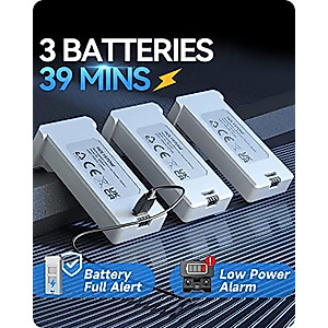 Holy Stone Drone with Camera for Adults, HS430 FPV HD 1080P Video Drones for Beginner, Foldable Hobby RC Quadcopter,Toys Gifts with Circle Fly, Throw to Go, 3 Batteries 39 Mins Long Flight Time