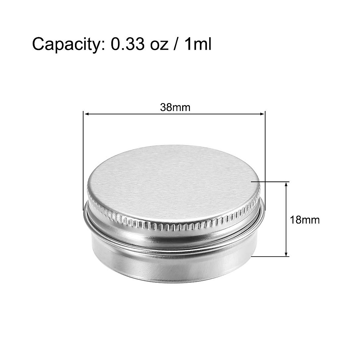 uxcell 6 Pack 0.33 oz Round Aluminum Cans Tin Can Screw Top Metal Lid Containers for Crafts, Candles, 1ml