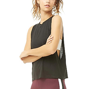 Bestisun Womens Workout Tanks Running Muscle Tank Sport Exercise Gym Yoga Athletic Tops Athletic Shirts Exercise Clothes Black XL
