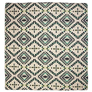 QISU Wool Blanket Throw | Large, Beautiful, Warm, Variegated, Handmade in Ecuador by Local Artisans |94″ x 78″| Ultra-Soft, Hypoallergenic & Breathable | Non-Itchy or Scratchy Fabric (Shamrock Star)