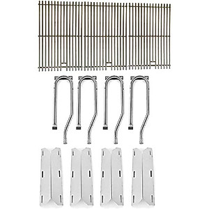 Repair Kit For 720-0337, 720-0586A, 720-0586A Gas Grill Includes 4 Stainless Heat Plates and 4 Stainless Steel Burners and Stainless Steel Grates