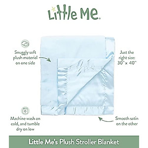 Little Me Baby-Girls Newborn Plush Stroller Blanket, Light Pink, One Size