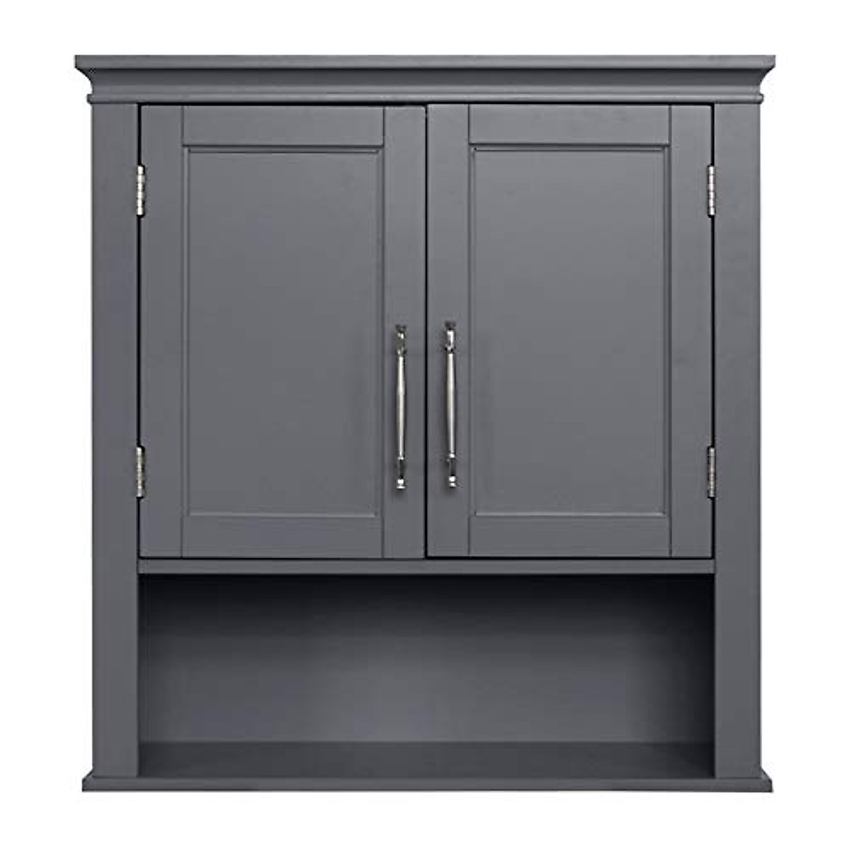 Kcelarec Bathroom Cabinet Wall Mounted with Doors, Wood Hanging Cabinet, Wall Cabinets with Doors and Shelves Over The Toilet, Bathroom Wall Cabinet Gray