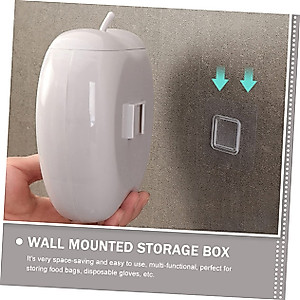 Alipis 3pcs Box Mount Hanging Storage Kitchen Dispenser Elastic Mounted Holder Trash Grocery Bags Food Farmhouse Shape with Shopping Multi-Functional Wall Tool Organizer Shaped Keeping