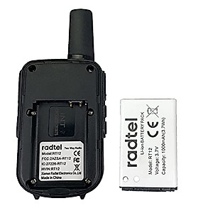 Radtel RT12 Walkie Talkies for Adults Rechargeable 2 Pack, Long Range Handheld FRS Two Way Radio 16CH Handsfree VOX for Camping Hiking (Black)