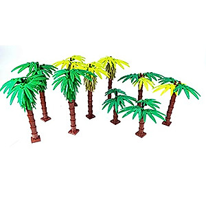 General Jim's Palm Tree MOC Bricks Toys Assortment Building Blocks Toy Playset Accessory Tree Set (10 PCS, 3 Sizes) - for Teens and Adults