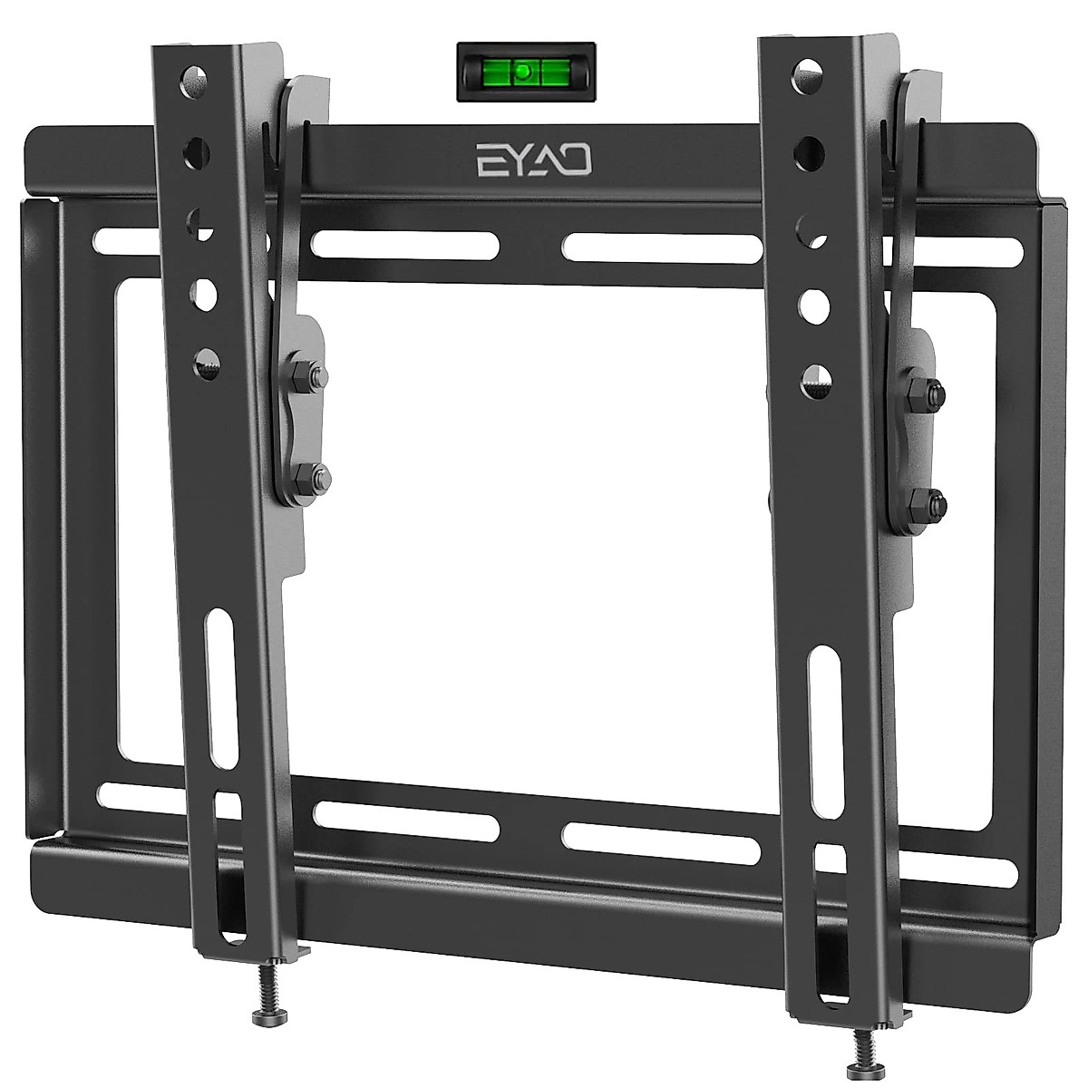 EYAO Low Profile Tilting TV Wall Mount Bracket for Most 17-42inch Flat Curved TVs, Small Televisions and Monitors up to 66lbs, Ultra Slim, Max VESA 200x200mm, Fits 8inch Studs