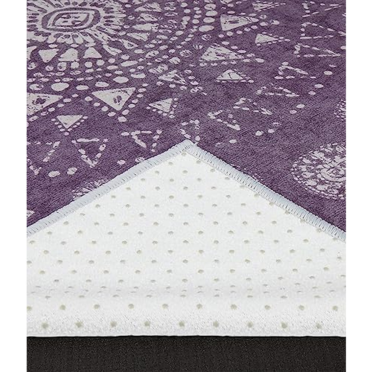 Yogitoes Yoga Mat Towel - Lightweight, Quick Drying Microfiber, Non Slip Skidless Technology, Use in Hot Yoga, Vinyasa and Power, 71 Inch (180cm), Geija Purple