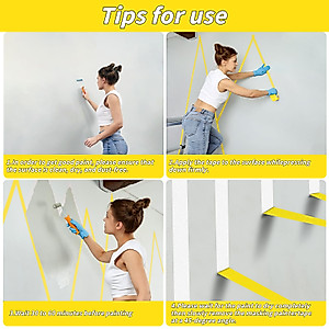 Oleitodh 12 Rolls Yellow Painters Tape Bulk 2 inch x 660 Yards, Painters Masking Tape No Residue Wall Painting Tape Artist Tape Trim Edge Finishing Tape for Wall Painting Decoration DIY Supplies