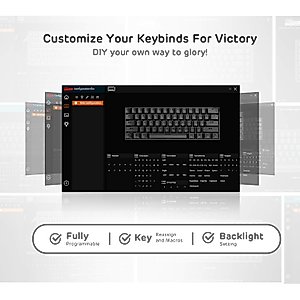 RK ROYAL KLUDGE RK61 Wireless 60% Triple Mode BT5.0/2.4G/USB-C Mechanical Keyboard, 61 Keys Wireless Mechanical Keyboard, Compact Gaming Keyboard with Software (Hot Swappable Red Switch, White)