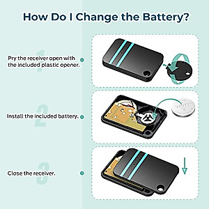 Key Finder, Esky RF Item Locator with 2 Transmitters and 6 Receivers, 100ft Working Range 80dB Loud Beeps Wireless Item Tracker Support Remote Control for Finding Pet, Wallet and Key