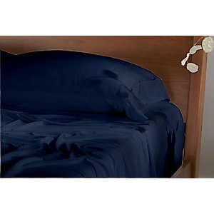 Cottingon Twin Sheets Kids, Twin Bedding Sets, Soft Twin Sheets 4 Pcs, 100% Brushed Microfiber Twin Sheets to fit Upto 15" Deep Twin Mattress (Navy)