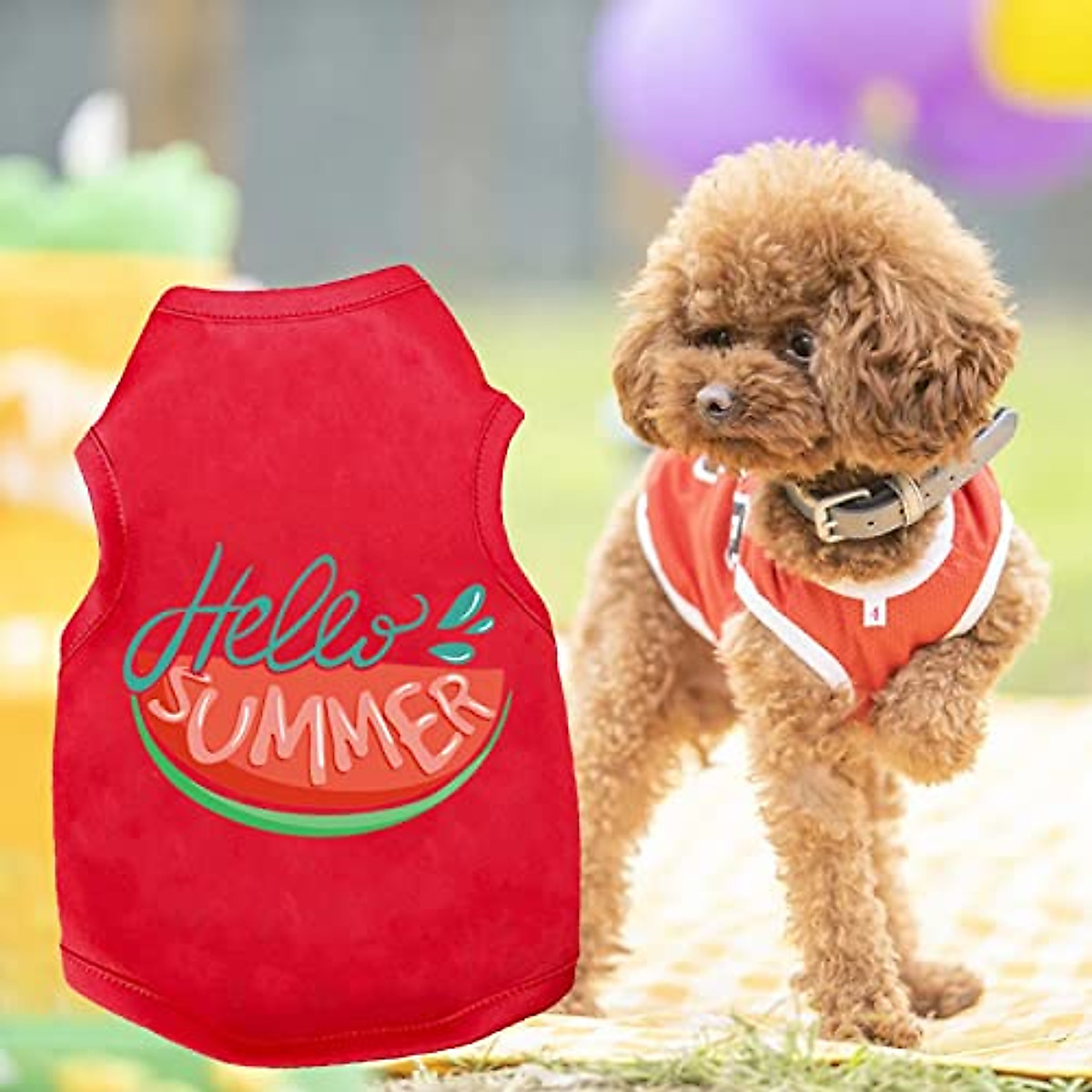 hionre Pet Vest Comfortable Casual Wear Fashion Print Cat Dog Streetwear T-Shirt Puppy Spring Summer Dog Clothes for Small Medium Dogs Girl Boy - Green L