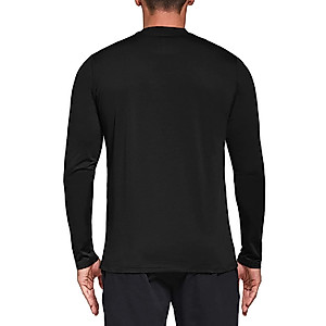 Men's 3 Pack Performance Long Sleeve T-Shirts, UPF 50+ Sun Protection Shirts, Athletic Workout Shirts for Running Fishing Hiking Black/Navy/Red-3P05-S