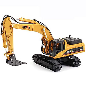 Gemini&Genius Drill Excavator Construction Site Vehicle Toys 1:50 Scale Diecast Digger and Driller Engineering Dump Truck Collectible Toys for Kids and Decoration for House (Demolition Machine)