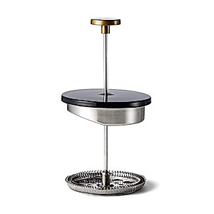 Floh French Press for Coffee & Tea in Black Gloss - 34 Oz Insulated Stainless Steel Coffee Maker