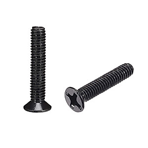 uxcell M3 x 16mm Phillips Screw Fastener Black for Laptop PC TV Fan Switch 200pcs