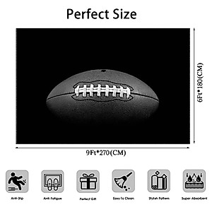 PeeNoke Classic American Football Area Rug Outdoor Patio Rug Play Mat Floor Mat Modern Carpet Non-Slip Home Decor Living Room Bedroom Nursery, 6x9 ft