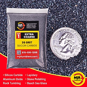 MJR Tumblers 1lb Silicon Carbide 36 Extra Coarse Rock Grit Stage 1