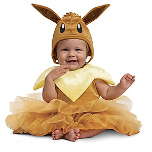 Disguise Eevee Costume Tutu, Official Pokemon Toddler Costume Dress and Headpiece, Size (4-6x)