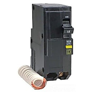 SCHNEIDER ELECTRIC Miniature Circuit Breaker 120/240-Volt 40-Amp QO240GFI Sw Fusible 60A Stainless Appleton Recep, Black