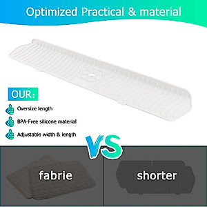 24-Inch XXL Kitchen Sink Splash Guard, Silicone Sink Protectors for Kitchen Sink, Gigabaskets Drip Catcher Tray & Draining Pad, Keep Kitchen/Bathroom/RV Faucet Counter Dry & Clean Gadget Accessories