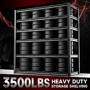 CYNNDA 6-Tier 55" W x 24" D x 84" H Industrial Shelving Heavy Duty Garage Storage Metal Shelves Adjustable 3500LBS Warehouse Garage Basement Commercial Shelf