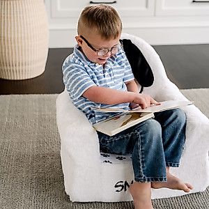 Animal Adventure | Peanuts | Snoopy | Soft Plush Children's Character Chair for Relaxing, White