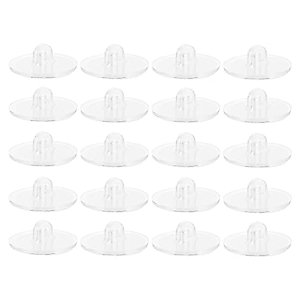 Cabilock 100pcs Decorations Coat Outdoor Heavy U Suction Self Kitchen Seamless Transparent Suspension Drop Hooks , Binding Clear Plastic .cm with Adhesive Disc Ceiling Holders