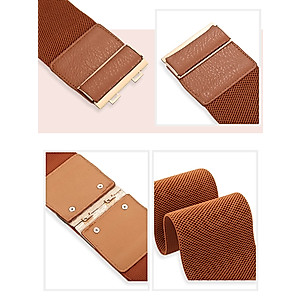 SATINIOR 3 Pieces Women Wide Belt Elastic Cinch Waistband Stretch Dress Belt for Ladies